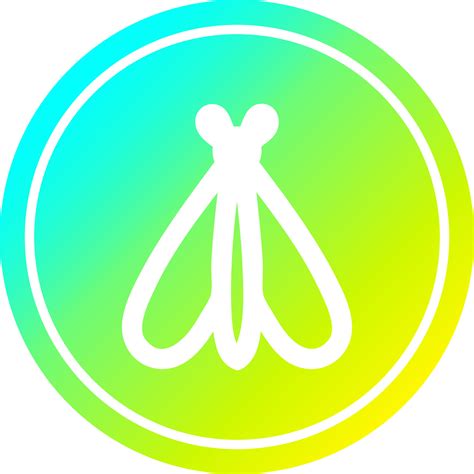 Flying Insect Circular In Cold Gradient Spectrum 10671328 Vector Art At Vecteezy