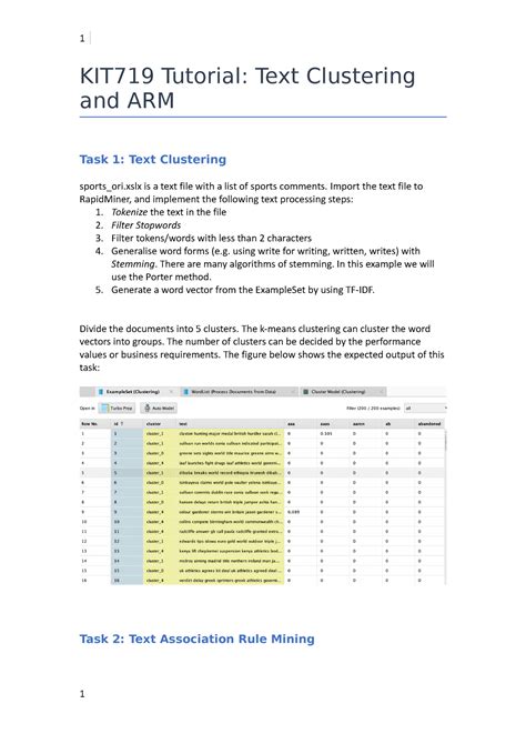 kit719 7 tutorial text clustering 1 kit719 tutorial text clustering