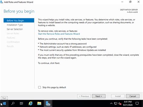 Windows Server Backup Install Server World