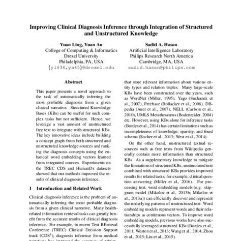 Improving Clinical Diagnosis Inference Through Integration Of Structured And Unstructured