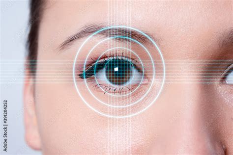 Biometric Concept Iris Scanning Eye Recognition Stock Photo Adobe Stock