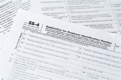 Ss 4 Form Application For Employer Identification Number Irs Tax