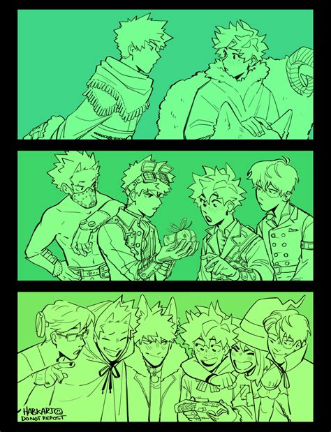 Midoriya Izuku Uraraka Ochako Bakugou Katsuki Todoroki Shouto