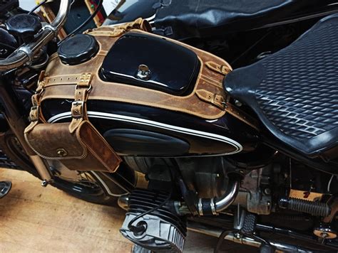 Handmade Leather Motorcycle Fuel Tank Cover Bags Ural Dnepr K750