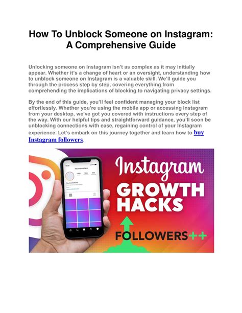 PPT How To Unblock Someone On Instagram A Comprehensive Guide PowerPoint Presentation ID