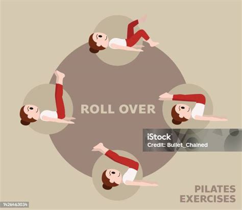 필라테스 이동 연습 롤오버 귀여운 만화 벡터 일러스트 레이 션 굴리기에 대한 스톡 벡터 아트 및 기타 이미지 굴리기 아이 건강한 생활방식 Istock