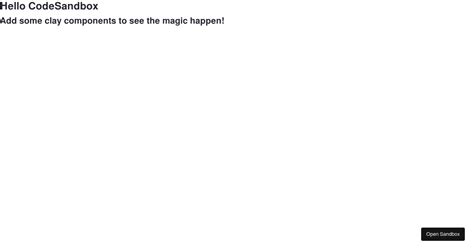 Clay Codesandbox Codesandbox