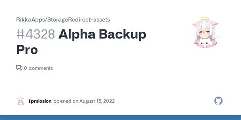 Alpha Backup Pro · Issue 4328 · Rikkaapps Storageredirect Assets · Github