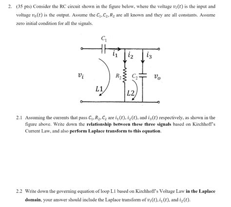Solved Pts Consider The RC Circuit Shown In The Chegg