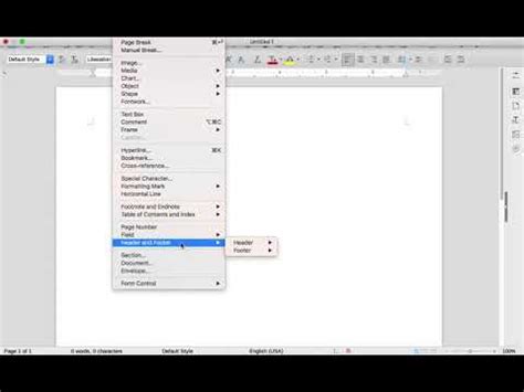How To Insert Page Numbers In All Pages On LibreOffice YouTube