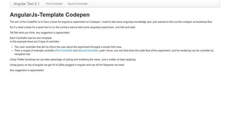 Angularjs Template Codepen