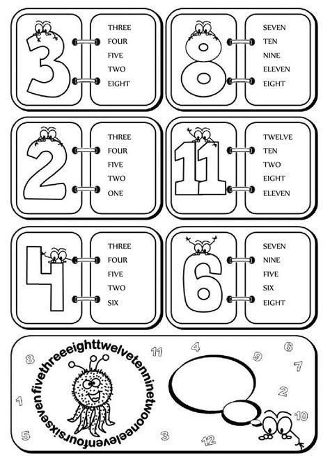 Counting Numbers 1 12 Worksheets