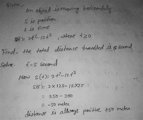 solved 1 an object is moving horizontally the object s position s