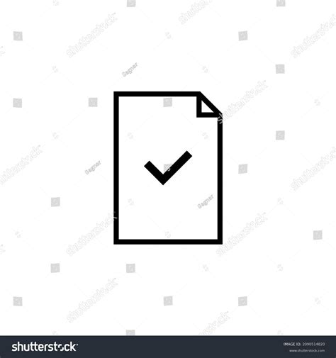 Document Check Mark Icon Stock Vector Royalty Free 2090514820 Shutterstock