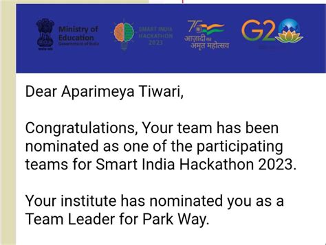 I Am Delighted To Share That Our Team Park Way Has Been Nominated For The Prestigious Smart