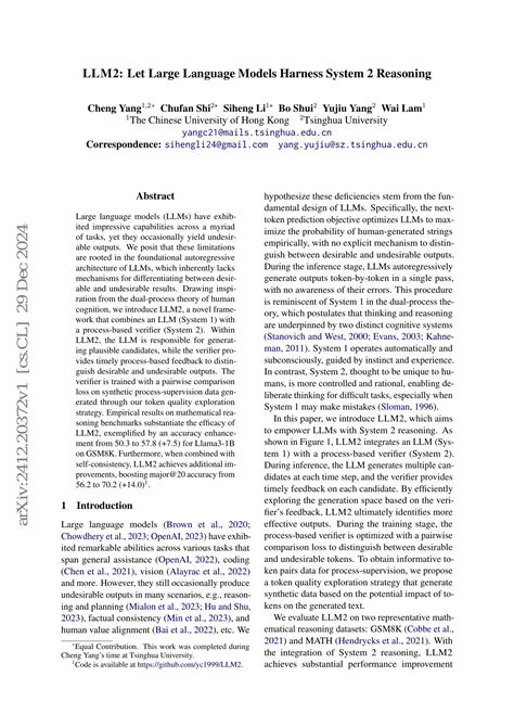Llm2 Let Large Language Models Harness System 2 Reasoning 智源社区论文