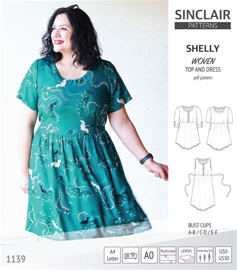 Shelly Woven Dress With A Placket Pdf Sinclair Patterns