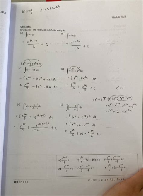 Trigonometry Integration