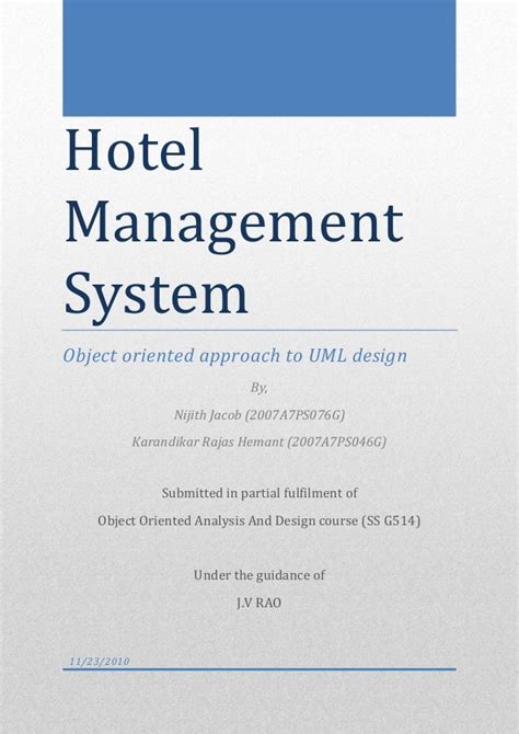 Hotel Management System