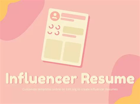 Influencer And Community Manager Resume Templates