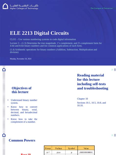 Ele 2213 Digital Circuits Clo1 Lecture 3 Version 202230 Pdf