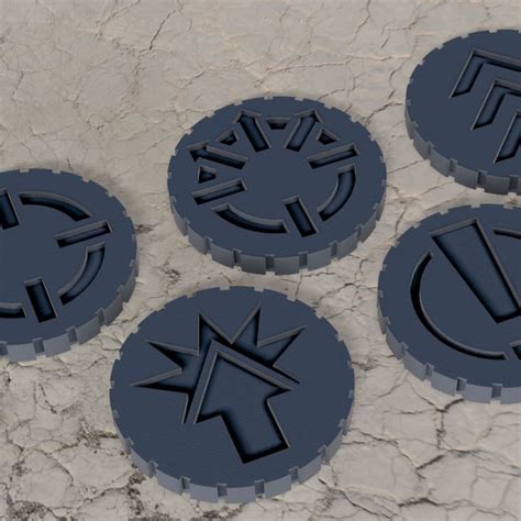 3d Printable Legions Imperialis Token Set By Vanguard Terrain