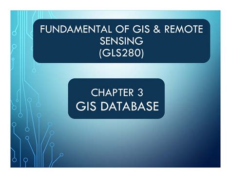 Chapter 3 Gis Database Chapter 3 Gis Database Fundamental Of Gis