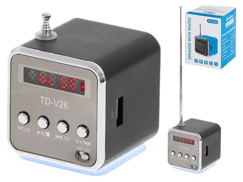 Battery Radio Portable Bluetooth LCD Speaker TD-V26 | Wasserman.eu