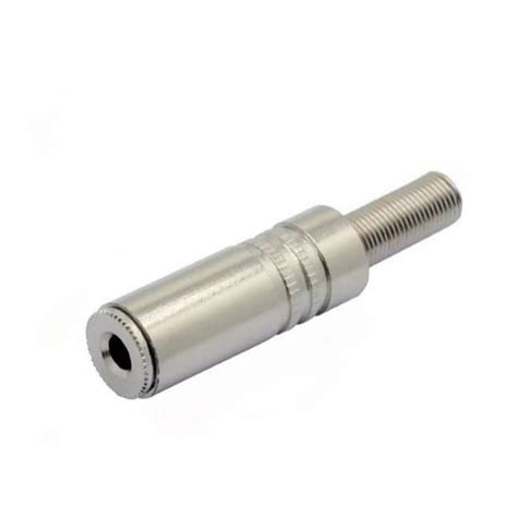 Ready Stock 3 5mm 3 Poles Stereo Inline Socket Connector Metal