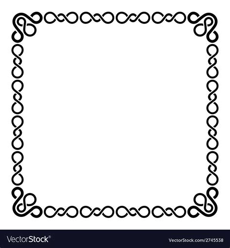 Calligraphic Frame And Page Decoration Curl Border