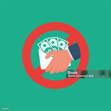 손상 아이콘을 중지합니다 금지의 상징으로 빨간 기호 돈을 제공 부정에 대한 스톡 벡터 아트 및 기타 이미지 부정 지폐 통화 계약서 Istock
