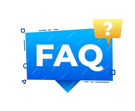 Premium Vector Blue And Yellow Faq Banner With Question Mark Icon
