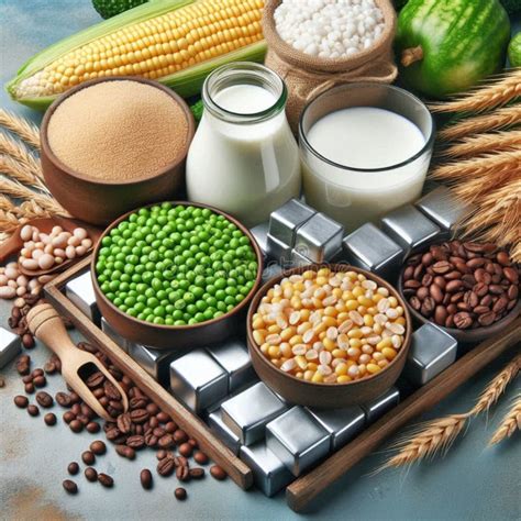 Generative Ai Commodity Whole Grain Green Edamame Wood Metal Rice