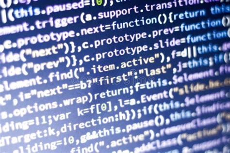 Código Del Javascript Código Fuente De La Programación Informática Pantalla Abstracta Del