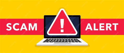 Alerta De Estafa Banner Con Advertencia De Peligro De Estafa Roja