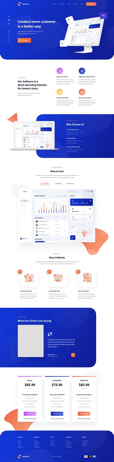 Sassgen Saas Landing Page Html Template By Rtralrayhan Themeforest