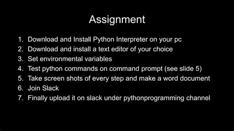Python Lecture 0 Ppt