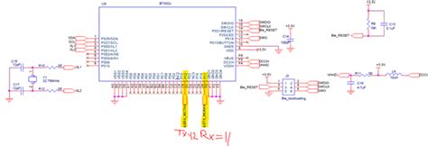 Examplesperipheraluart Code Not Working On Bt832x Module Custom Board Rx P012 Tx P011