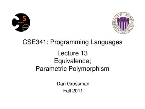 ppt cse341 programming languages lecture 13 equivalence parametric