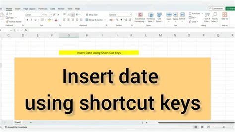 How To Insert Date Using Shortcut Keys In Excelinsert Date Shortcut Keys Computerskillsandgk