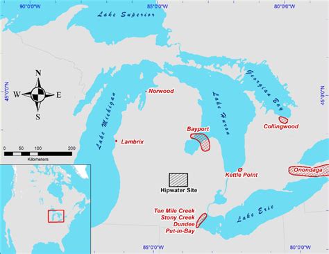 Locations Of Primary Lithic Sources In Southern Michigan Ohio And