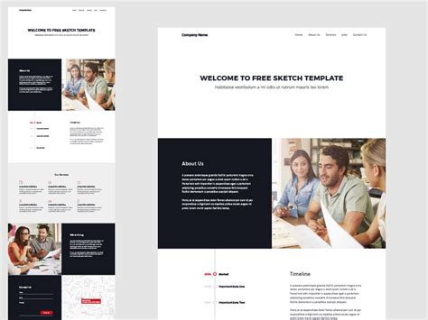 sketch website template customizing your free website template