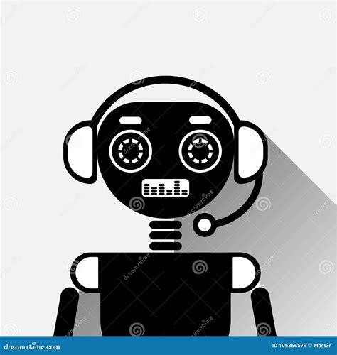 Chatbot Icon Concept Black Chat Bot Or Chatterbot Service Of Online