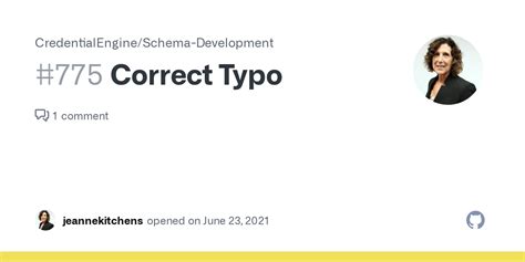 Correct Typo Issue CredentialEngine Schema Development GitHub