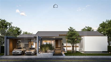 แบบบ้านหลังคาทรงจั่วชั้นเดียว 3 ห้องนอน 3 ห้องน้ำ งบไม่เกิน 3 ล้านบาท