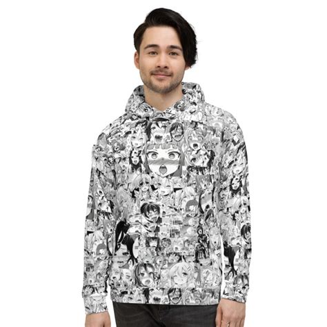 Ahegao Hoodie Lewd Anime Manga Faces Etsy