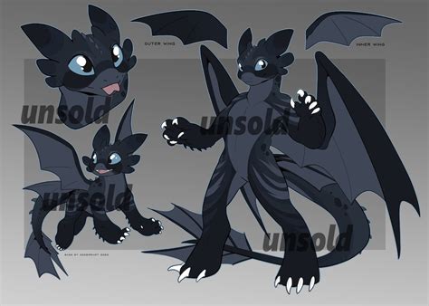 Nsfw Night Fury Dragon Furry Adoptable Fursona Etsy