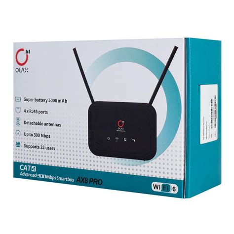 Olax Router Ax8 Pro 4g Lte Wifi 300mbps 5000mah Elabstoregr