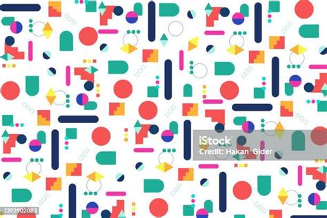 파스텔 색상 기하학적 원 사각형 배경 노란색 흰색 분홍색 파란색 빨간색 녹색 색상의 기하학적 패턴 추상 배경이있는 다채로운 원