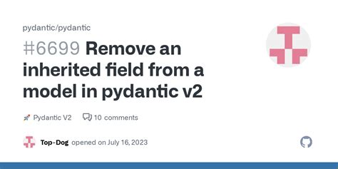 Remove An Inherited Field From A Model In Pydantic V2 · Pydantic